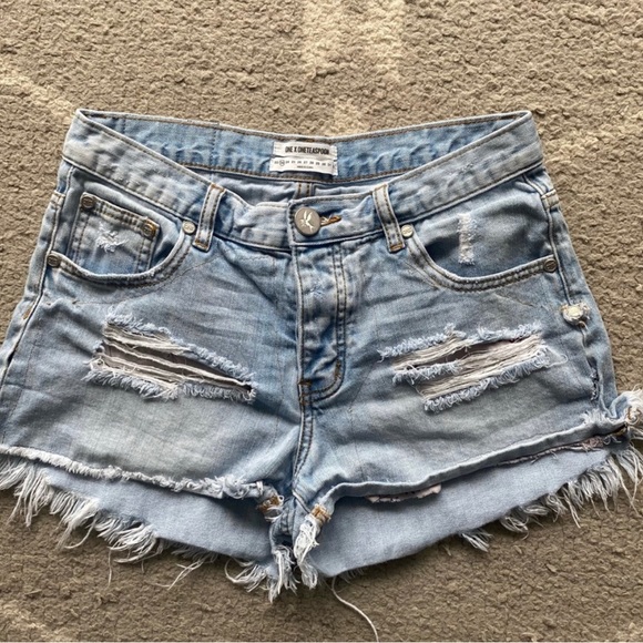 One Teaspoon | Shorts | One X One Teaspoon Distressed Cut Off Jean ...